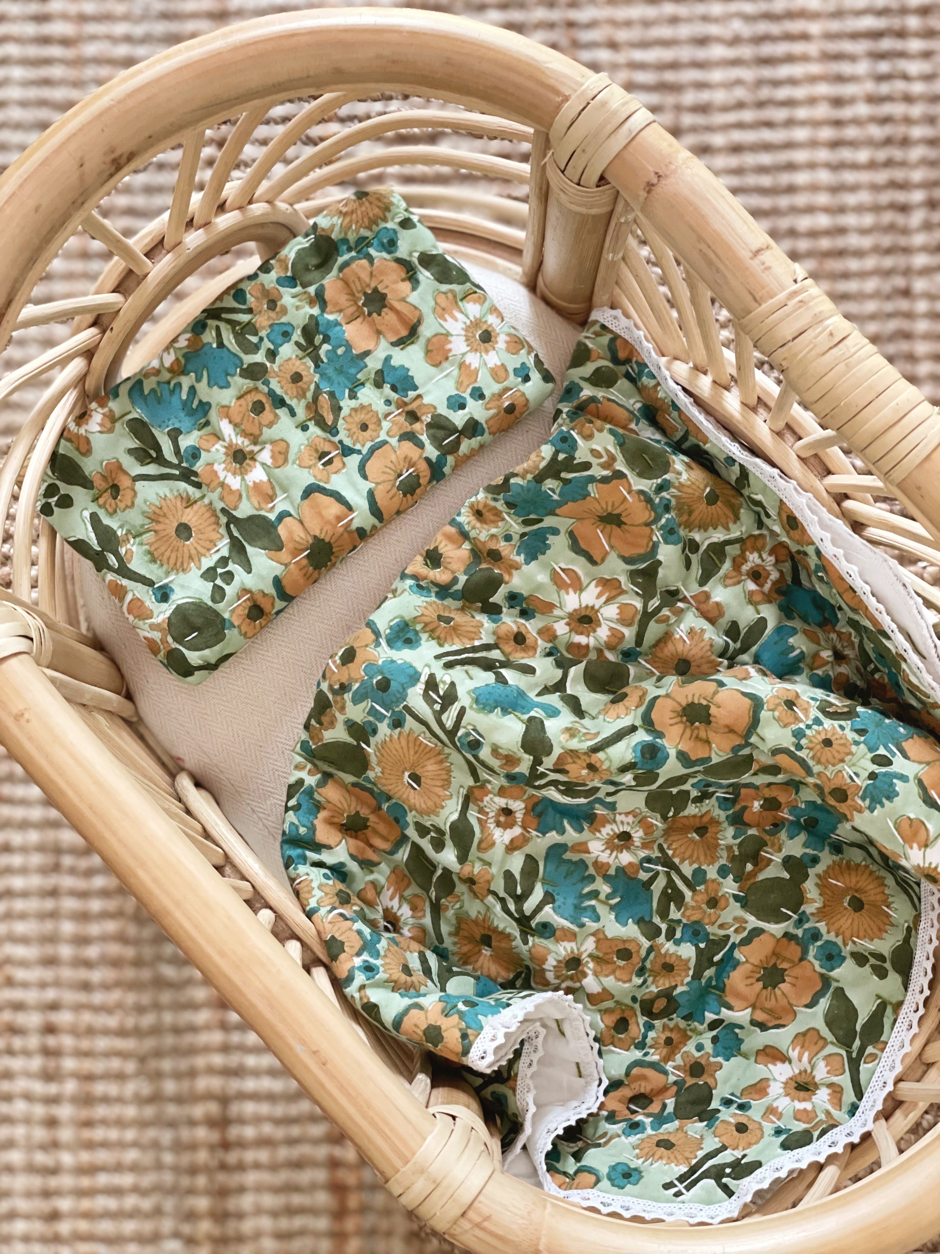 Extra Mini Dolly + Teddy Set - Emerald Poppy – Garzie + May